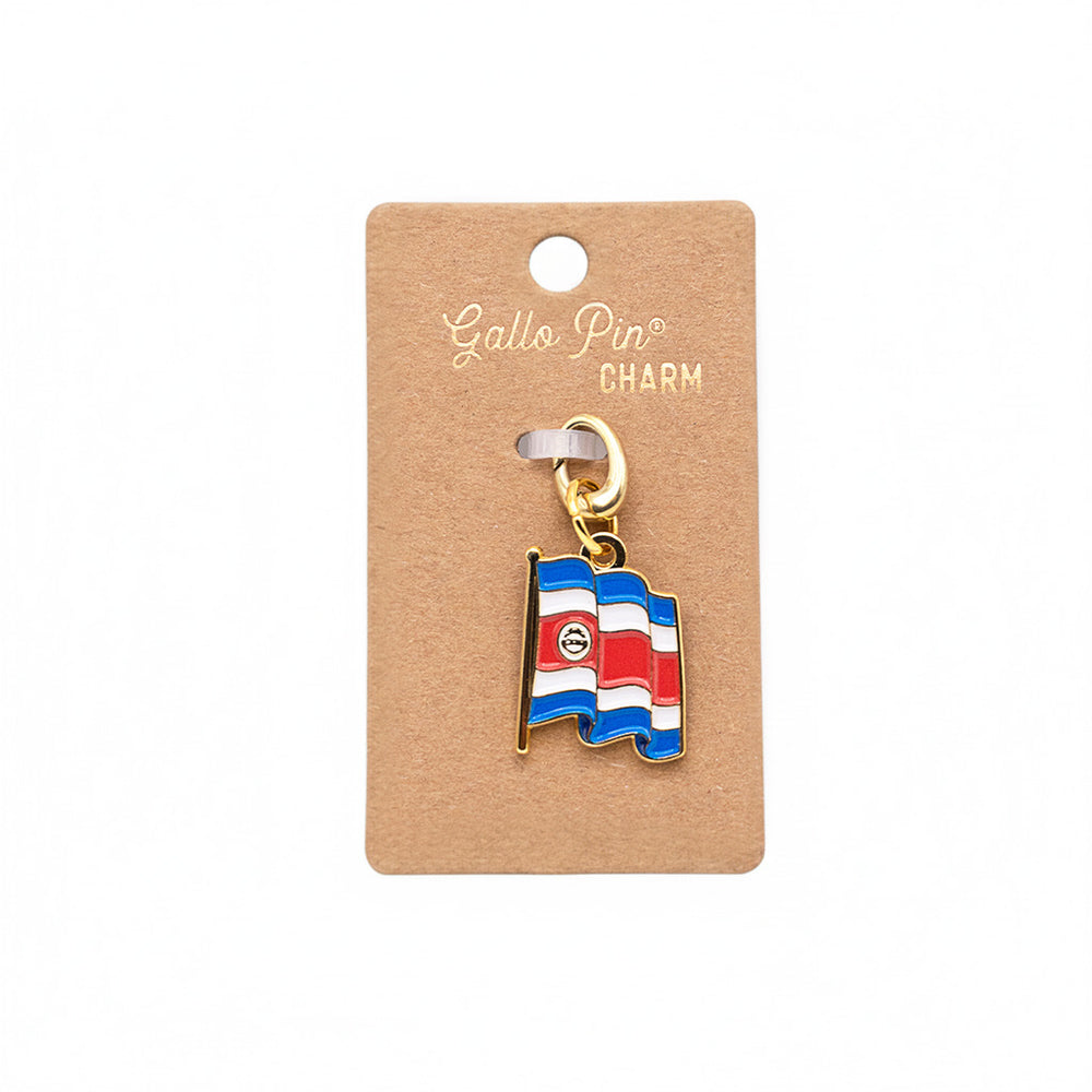 Charm Bandera de Costa Rica | Gallo Pin