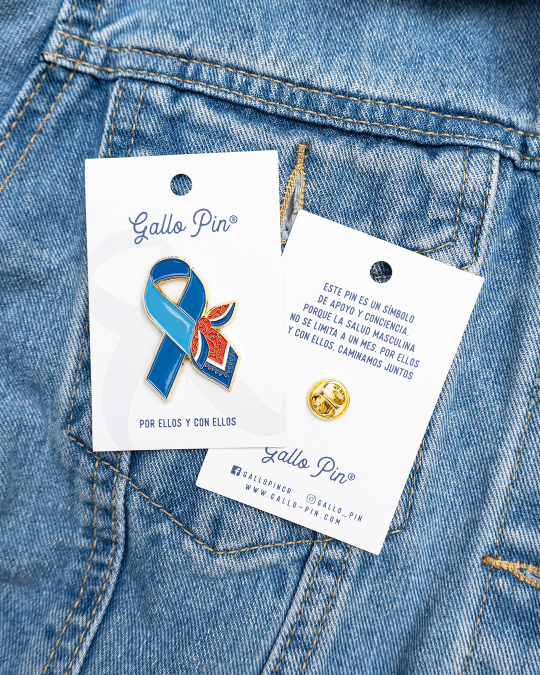 Pin Lazo Azul - Por ellos y con ellos | Gallo Pin